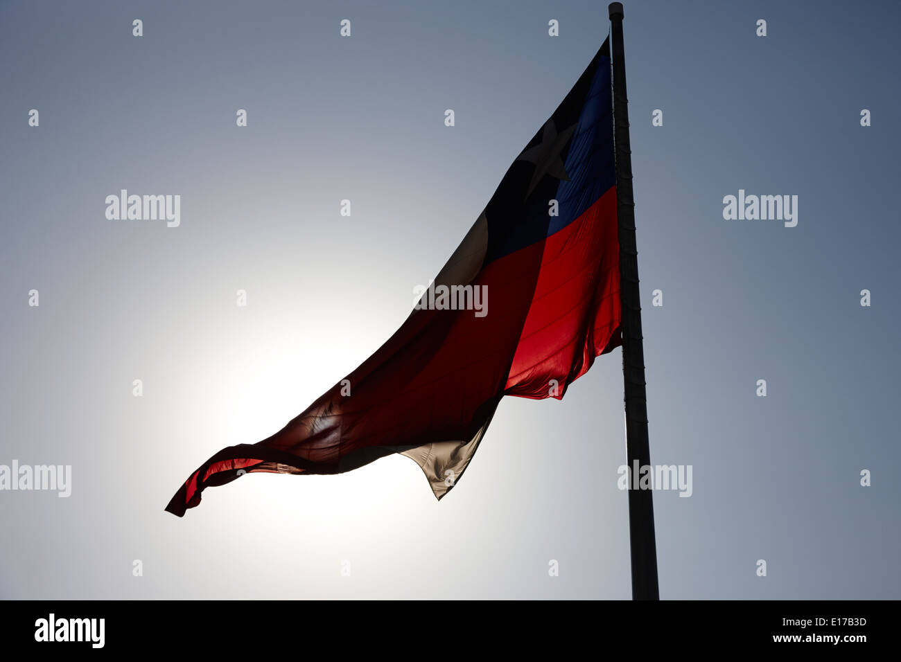 large bicentenary flag in citizens square Santiago Chile Stock Photo ...