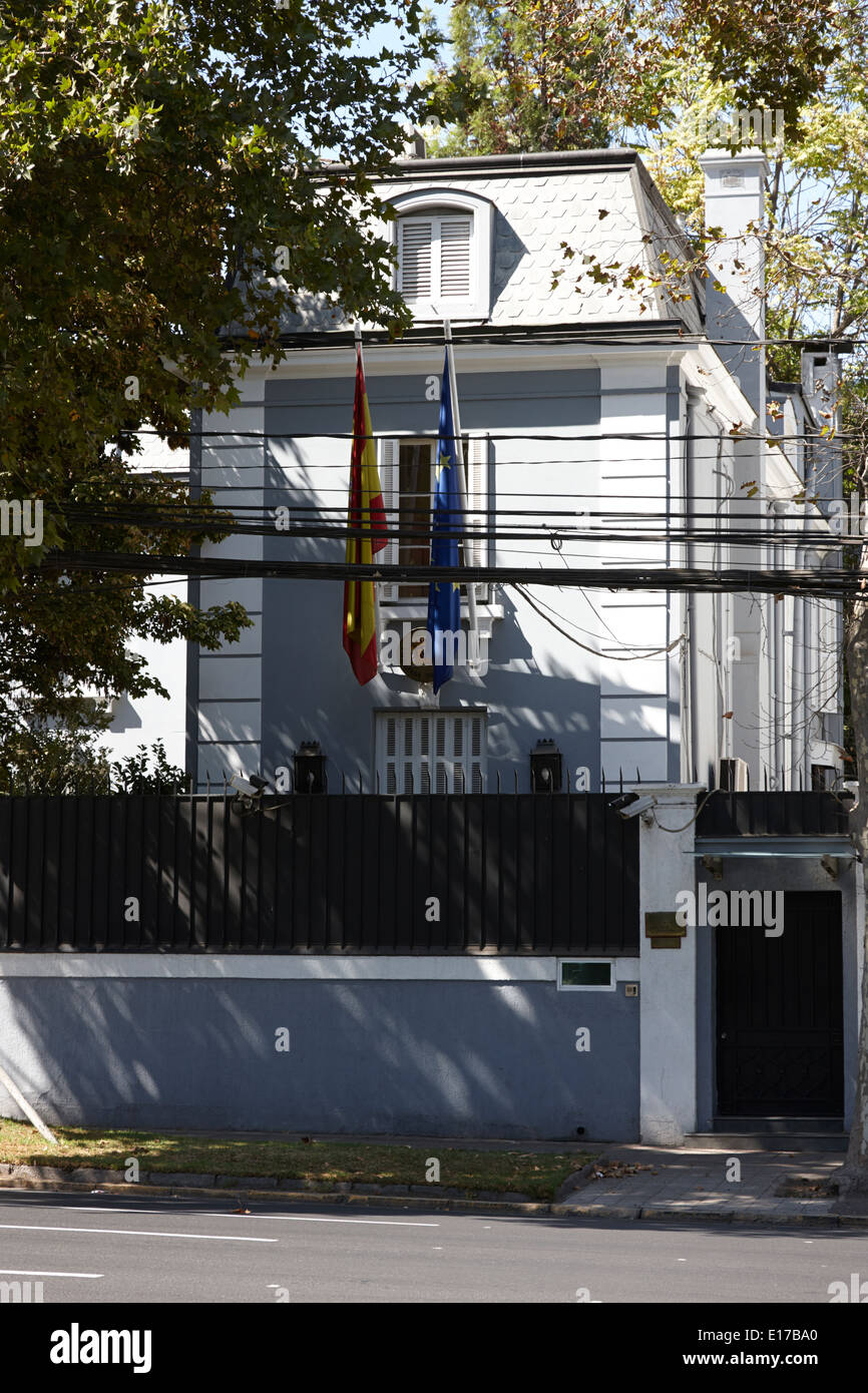 spanish embassy Santiago Chile Stock Photo - Alamy