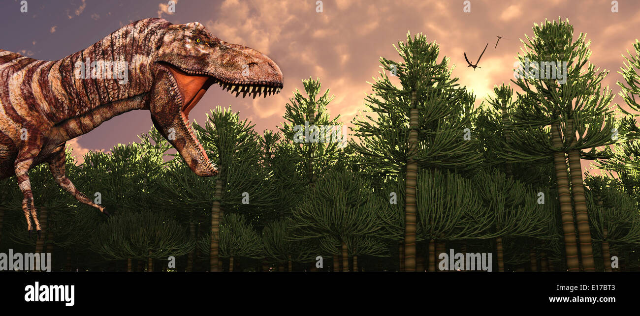Profile Of A T.Rex Carniverous Dinosaur Stock Photo - Alamy