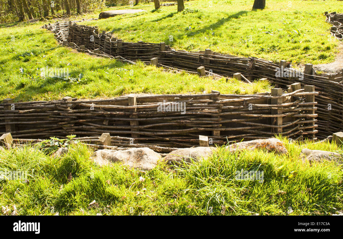 Bayernwald wooden trench of world war 1 Stock Photo - Alamy