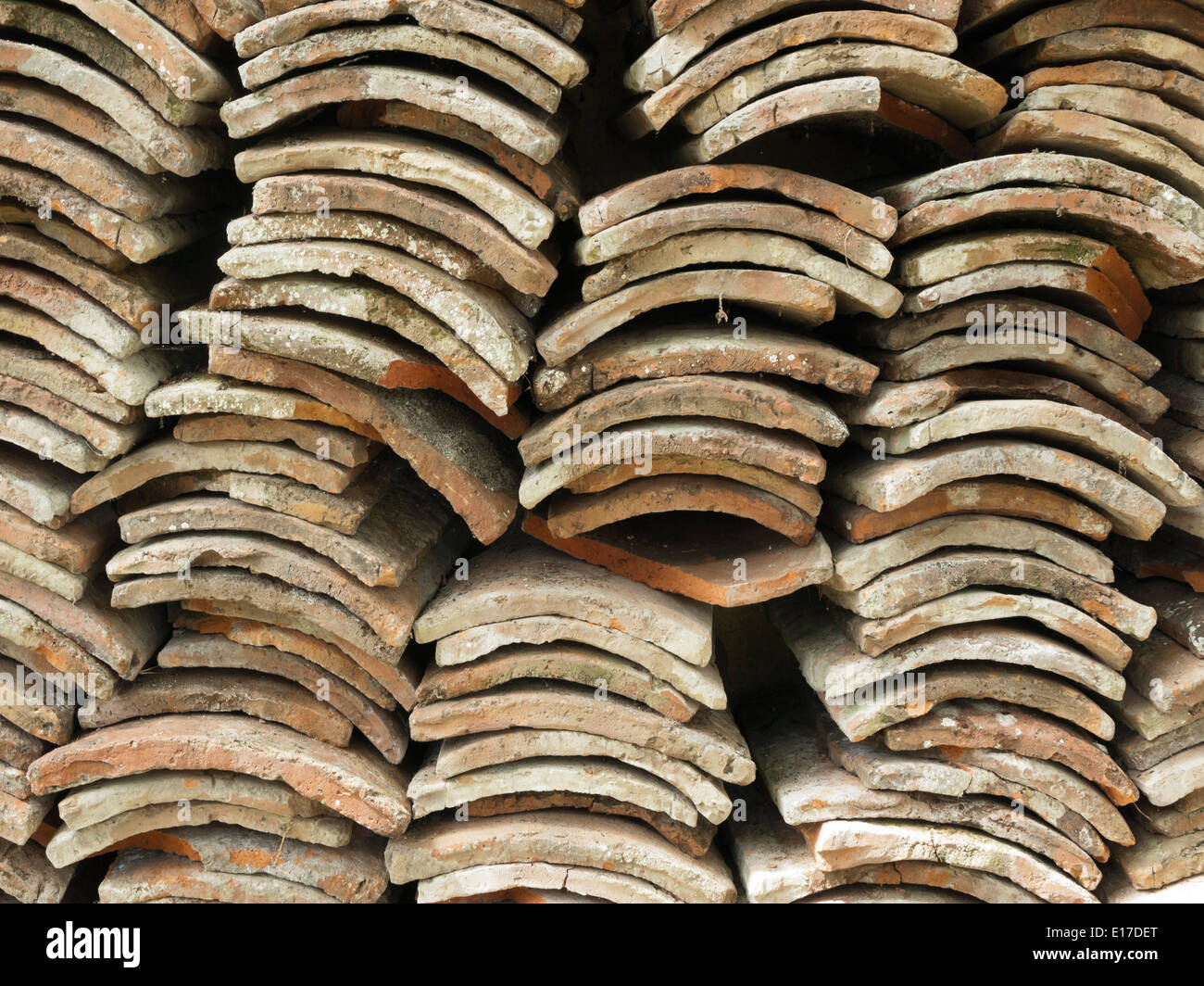 Old ceramic roof tiles hi-res stock photography and images - Alamy