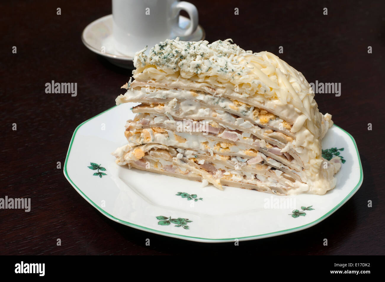 Salty pancake cake Stock Photo - Alamy