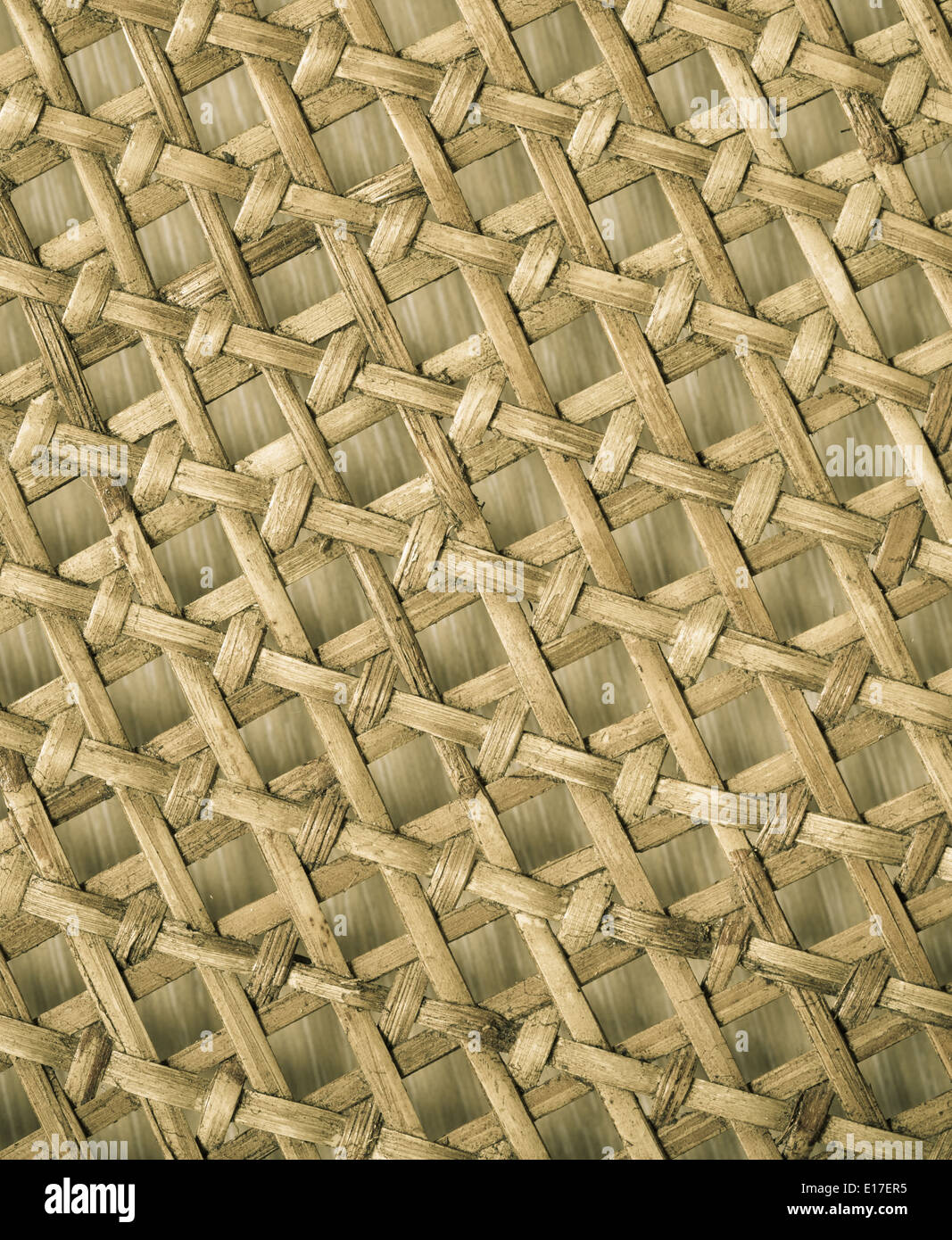 Closeup of beige basket. Wicker woven pattern for abstract background ...