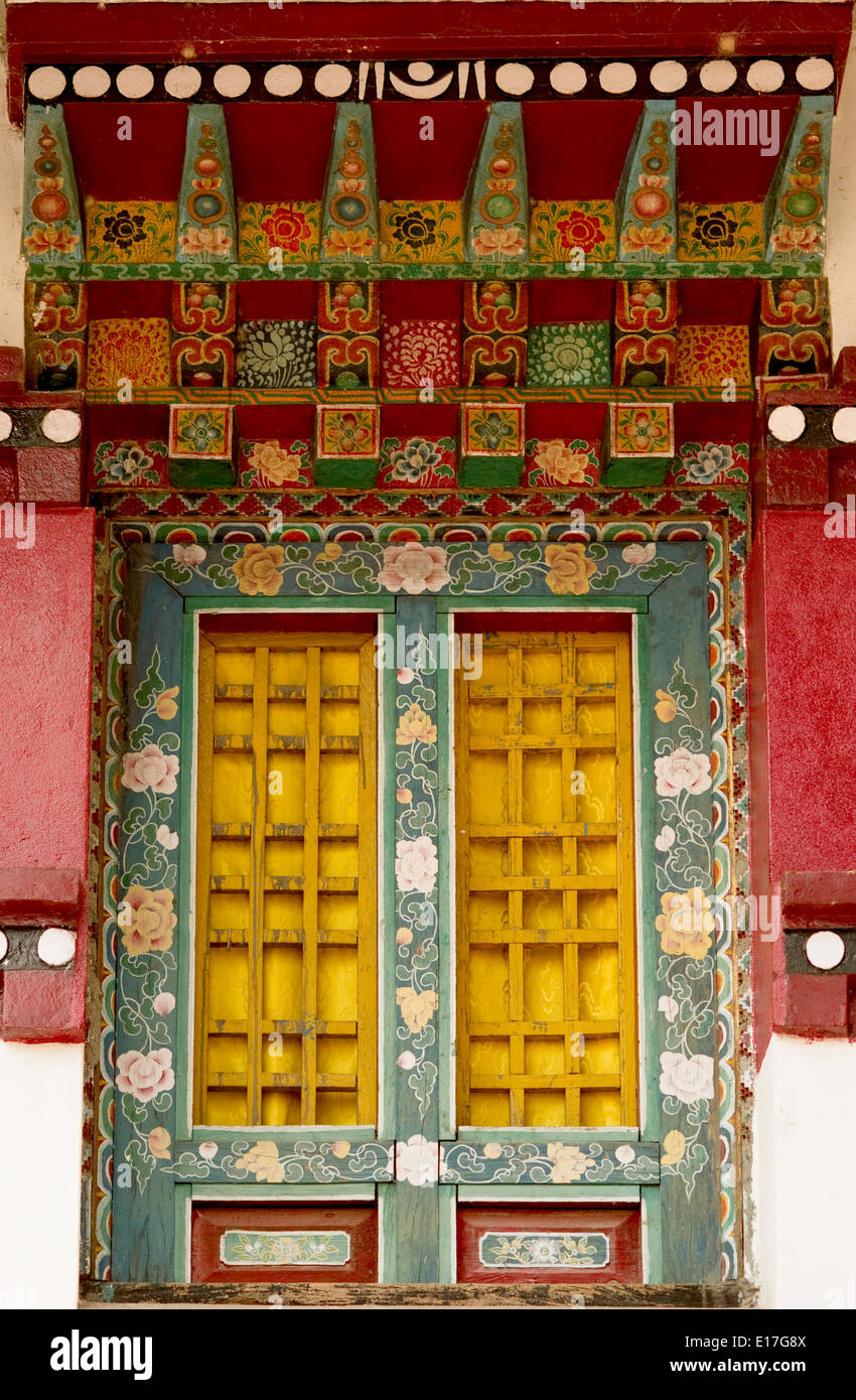 Art in Buddhist Monastery architecture in Sikkim, India - hand crafted ...