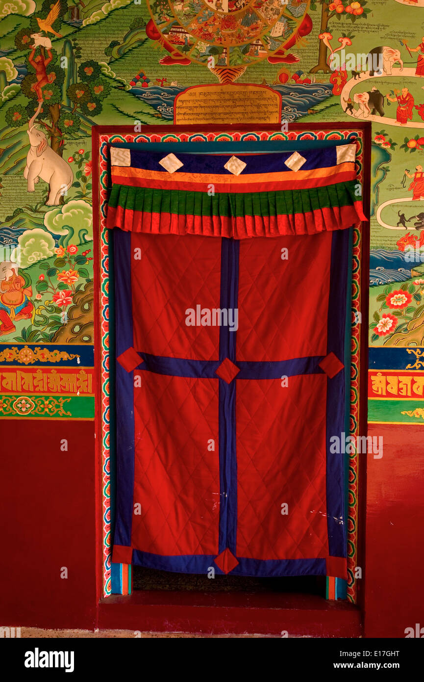Art in Buddhist Monastery architecture in Sikkim, India - hand crafted ...