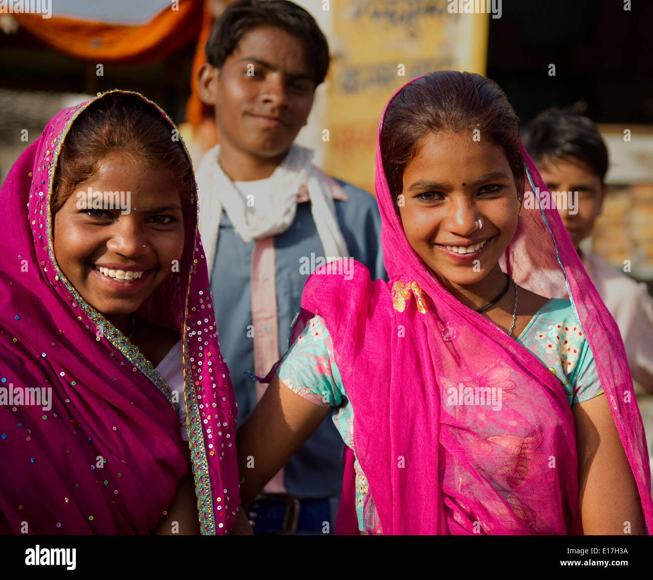 PORTRAITS - RAJASTHAN WOMAN WITH VEIL GOGUNDA VILLAGE Stock Photo - Alamy