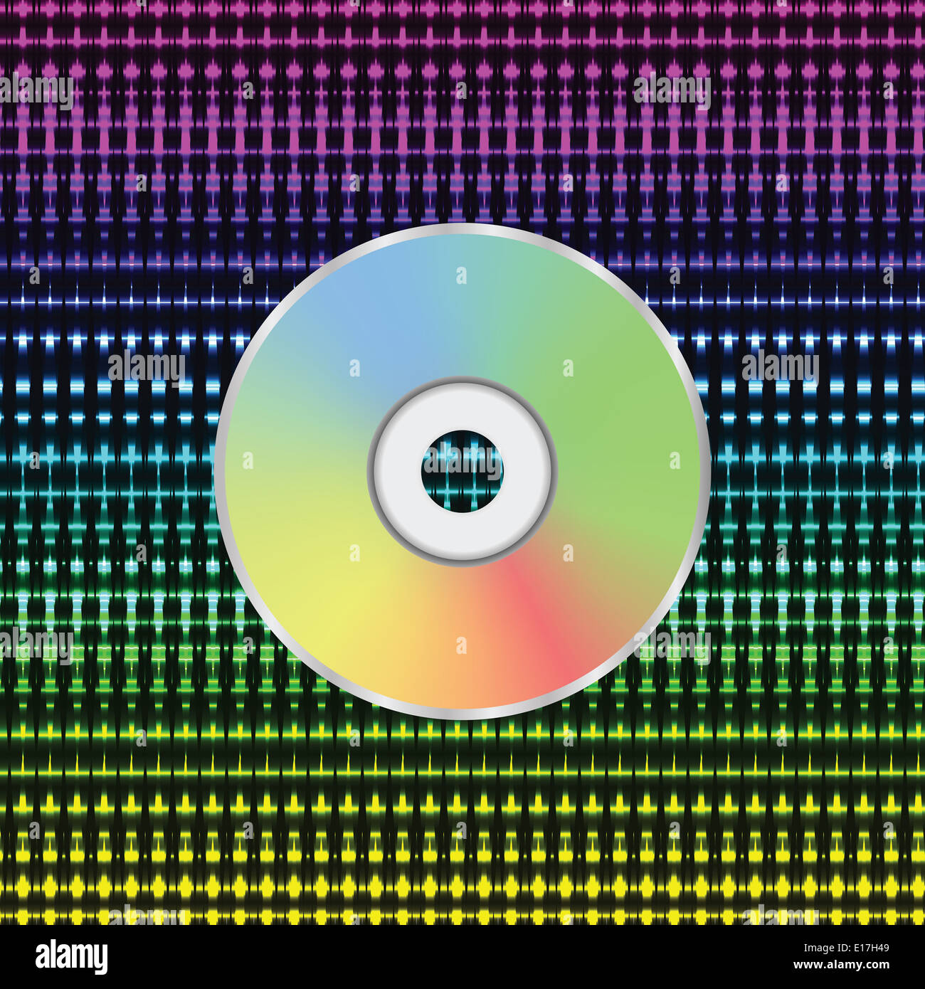 colorful illustration with CD disc on a white background for your ...