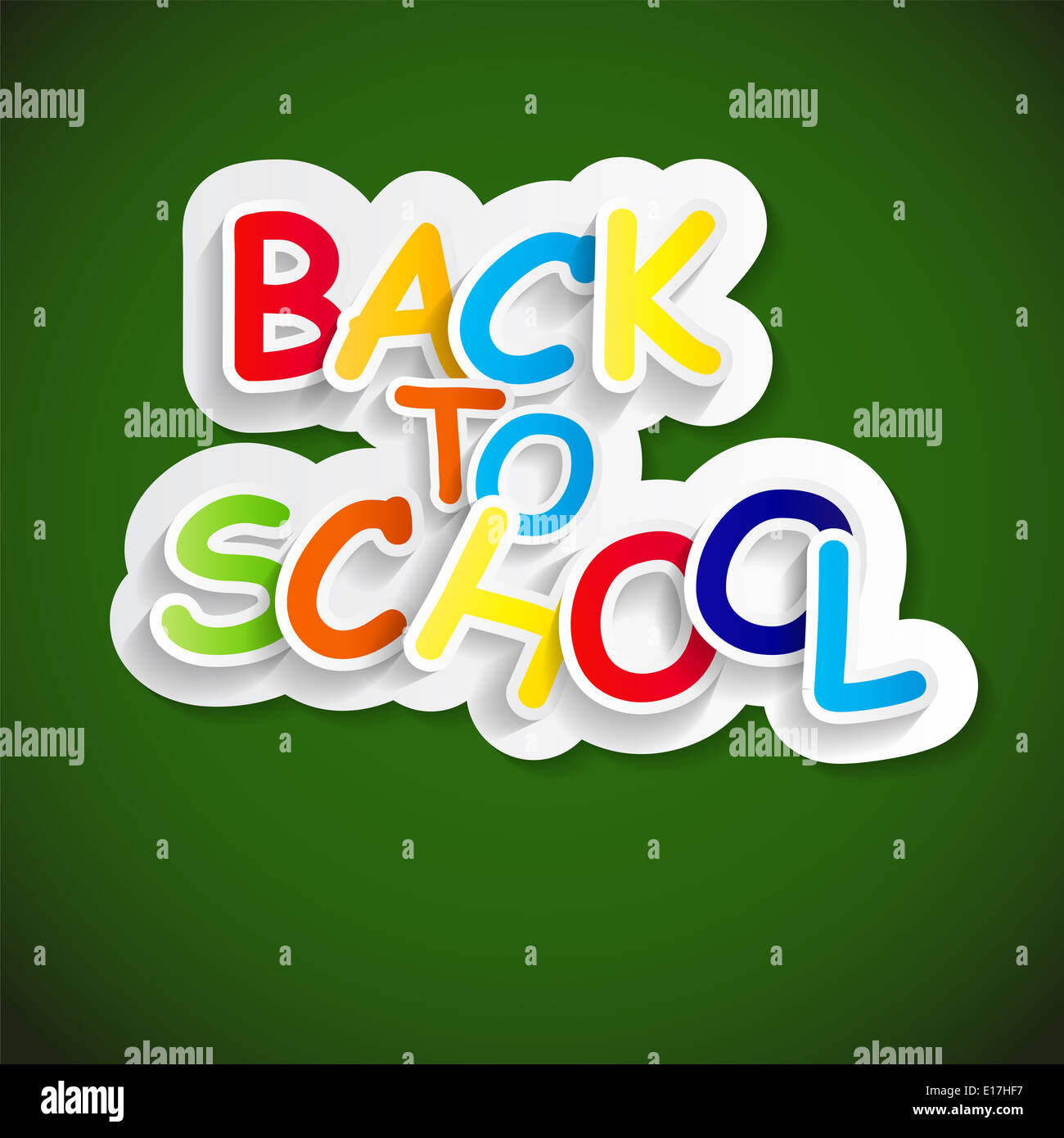 Back to School Label Concept Vector Illustration Stock Photo - Alamy