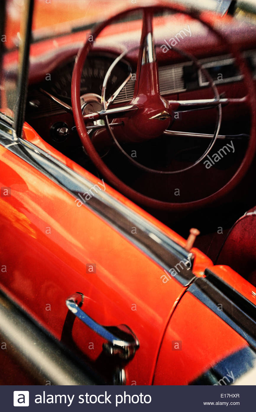 50s American Car Interior Stock Photos & 50s American Car Interior ...