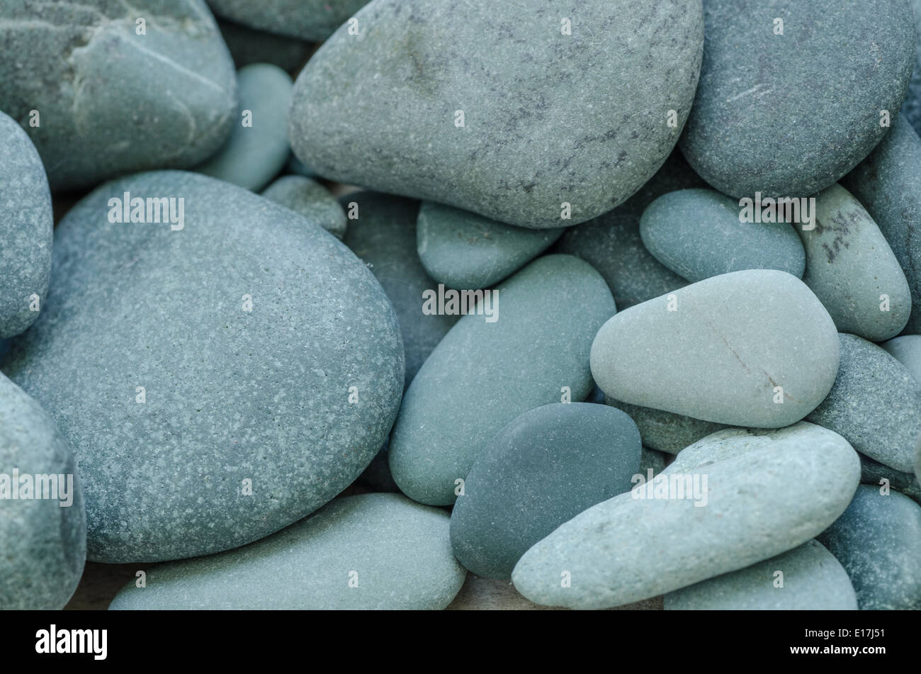 close up to blue smooth pebbles Stock Photo - Alamy