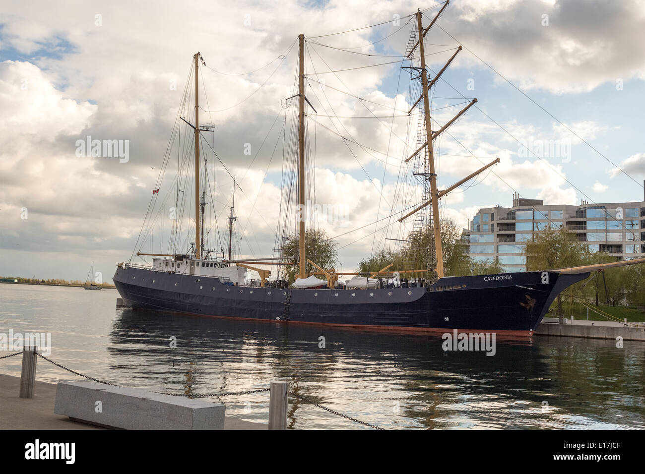 Tall ship Caledonia moored in Toronto Harbour at sunset Stock Photo - Alamy