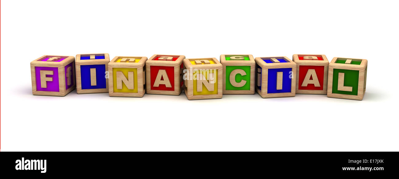 Financial Play Cubes Stock Photo - Alamy