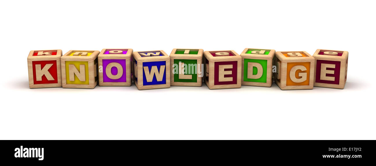 Knowledge Play Cubes Stock Photo - Alamy