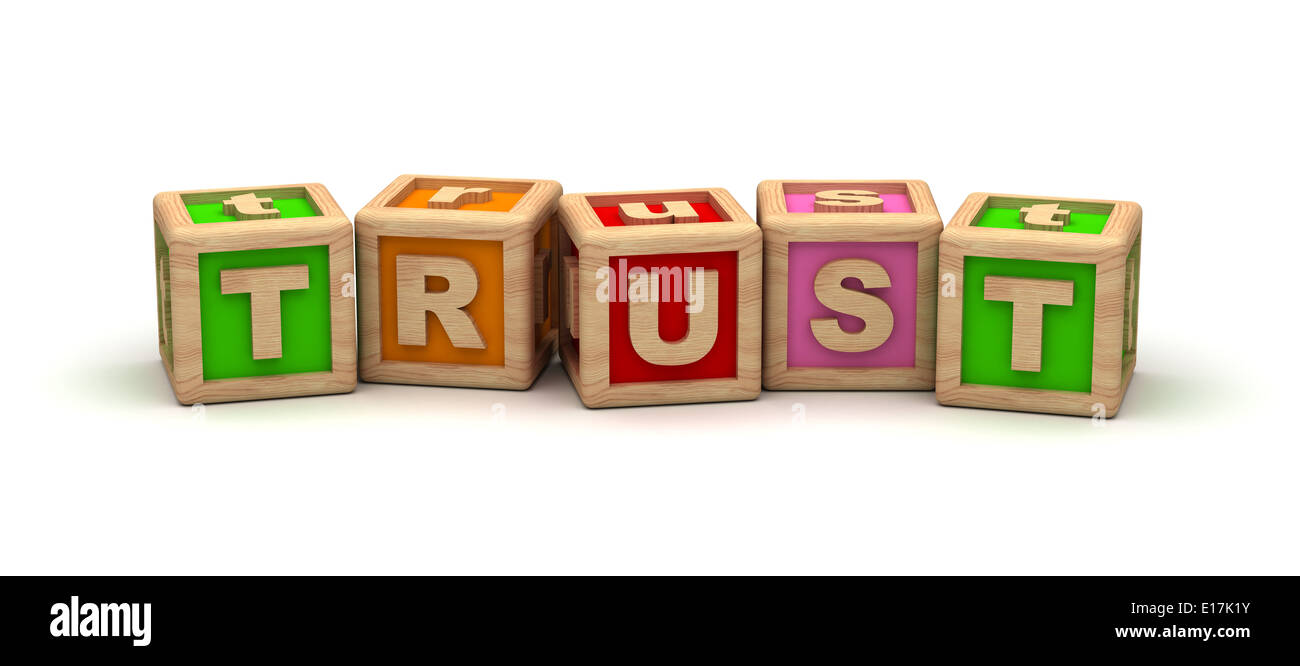 Trust Play Cubes Stock Photo - Alamy