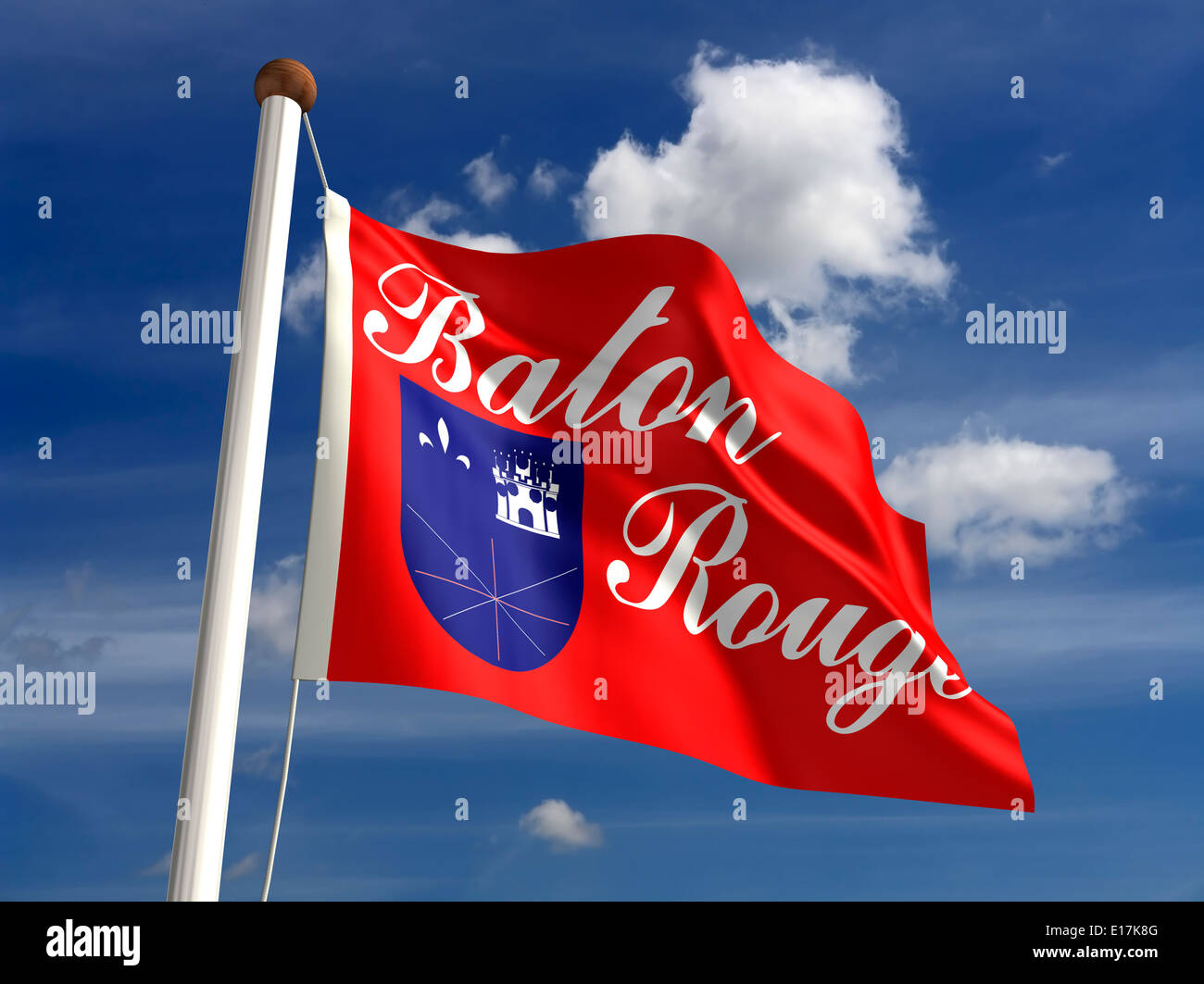 Baton Rouge City flag (isolated with clipping path Stock Photo - Alamy