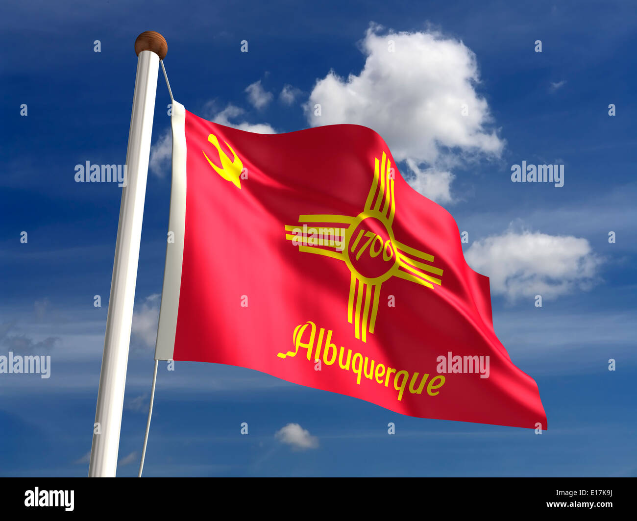 Albuquerque City flag (isolated with clipping path Stock Photo - Alamy