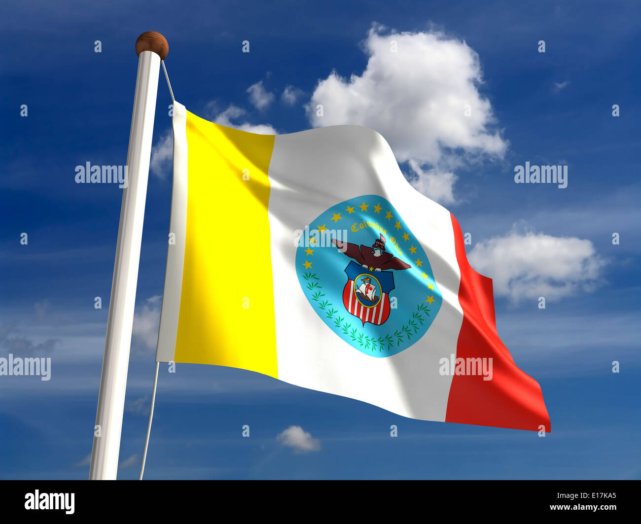 Columbus City flag (isolated with clipping path Stock Photo - Alamy