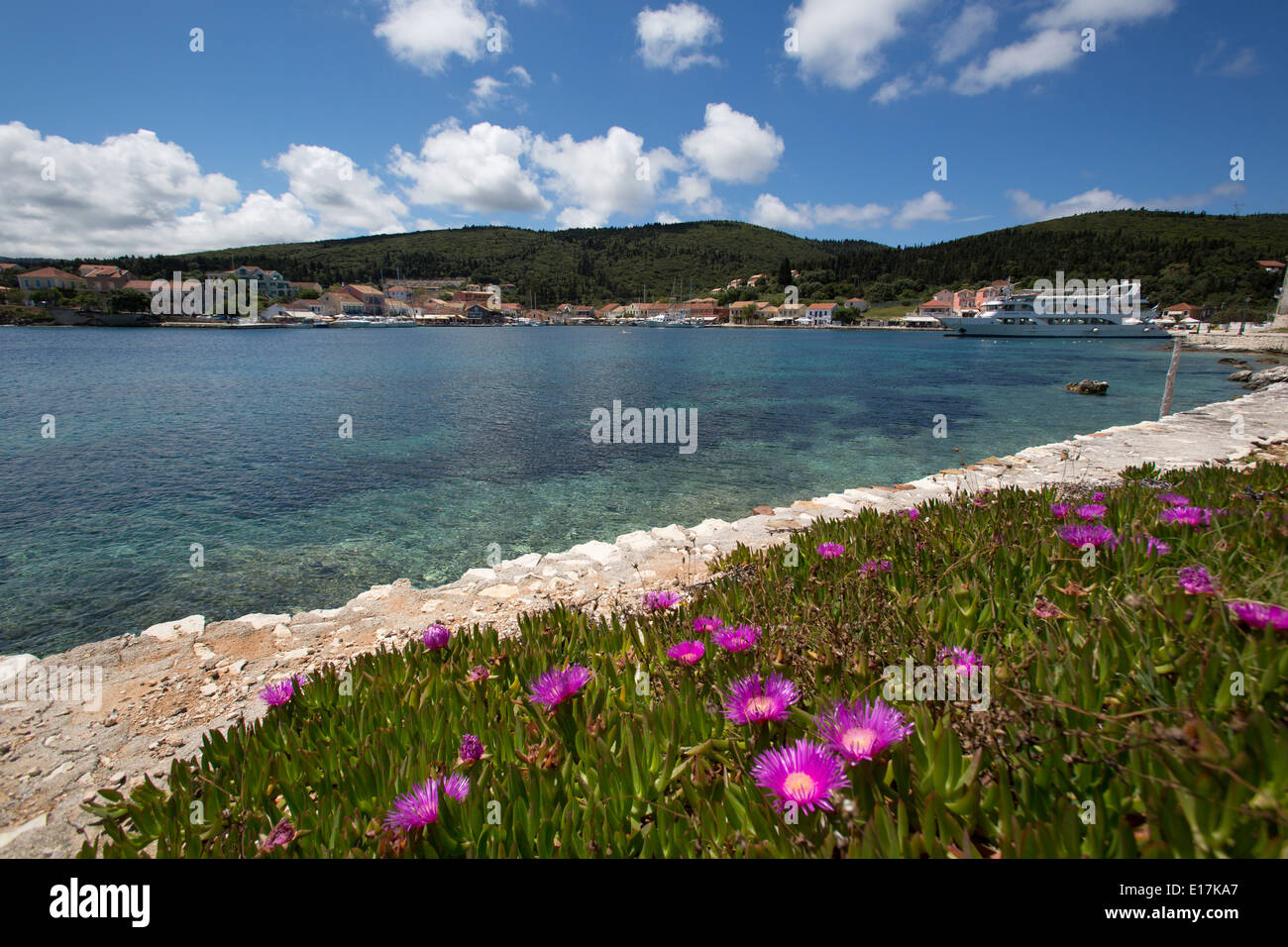 Village of Fiskardo, Kefalonia. Picturesque late spring view of the ...