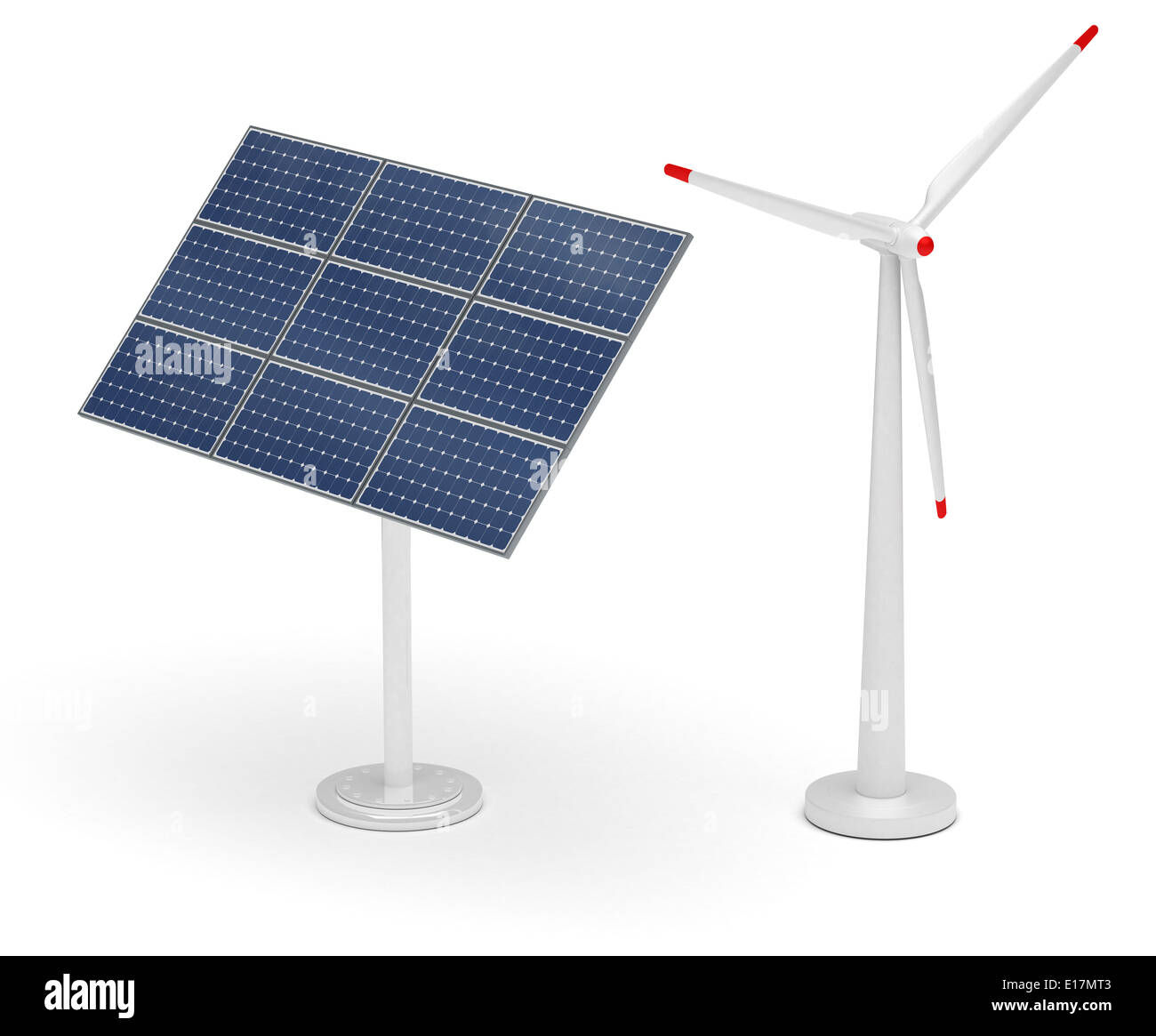 Wind Turbine and Solar Panel Stock Photo - Alamy