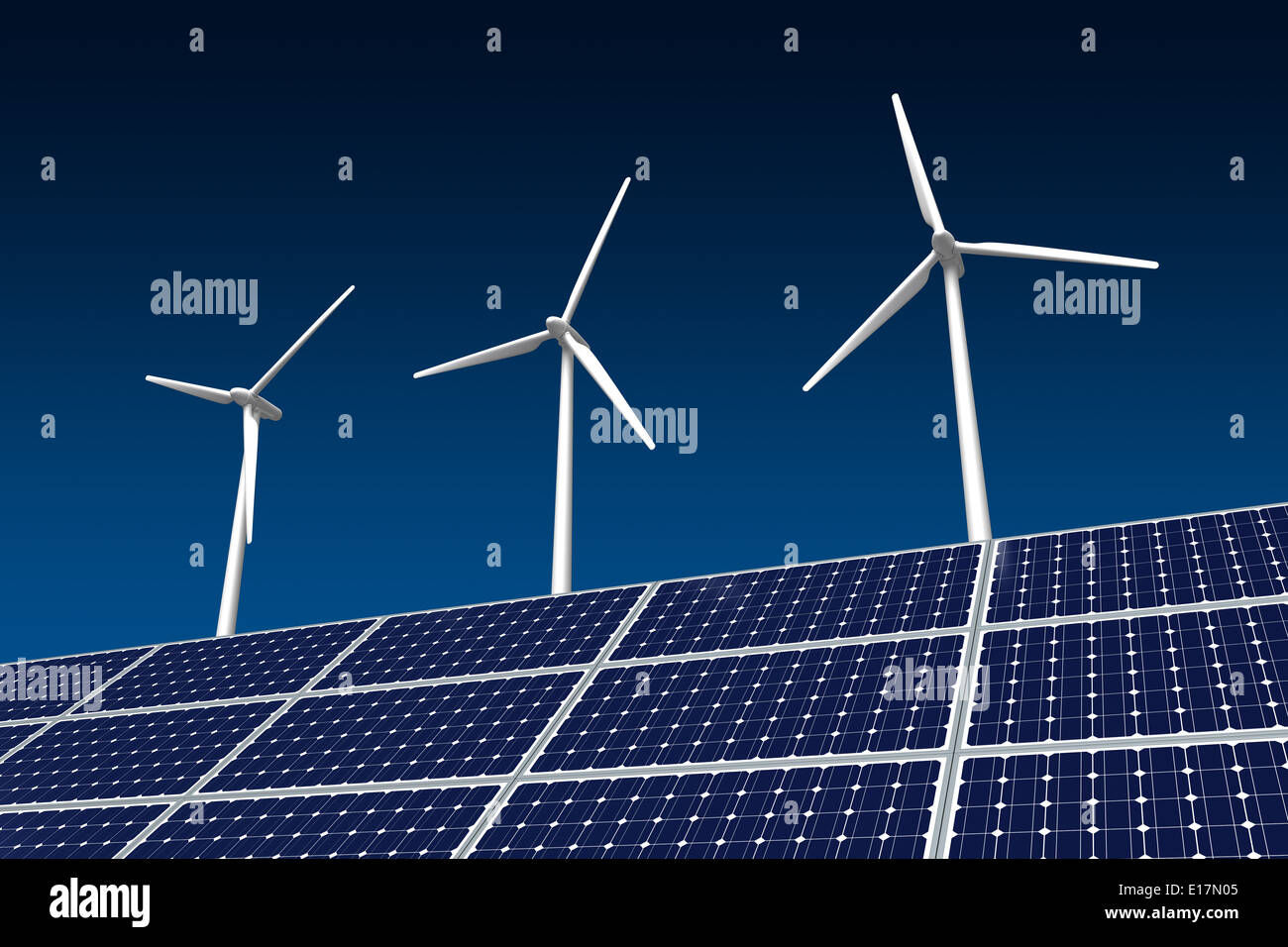 Wind Turbine and Solar Panel Stock Photo - Alamy