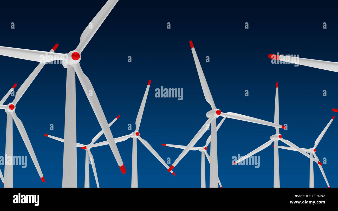 Wind turibines (isolated with clipping path Stock Photo - Alamy