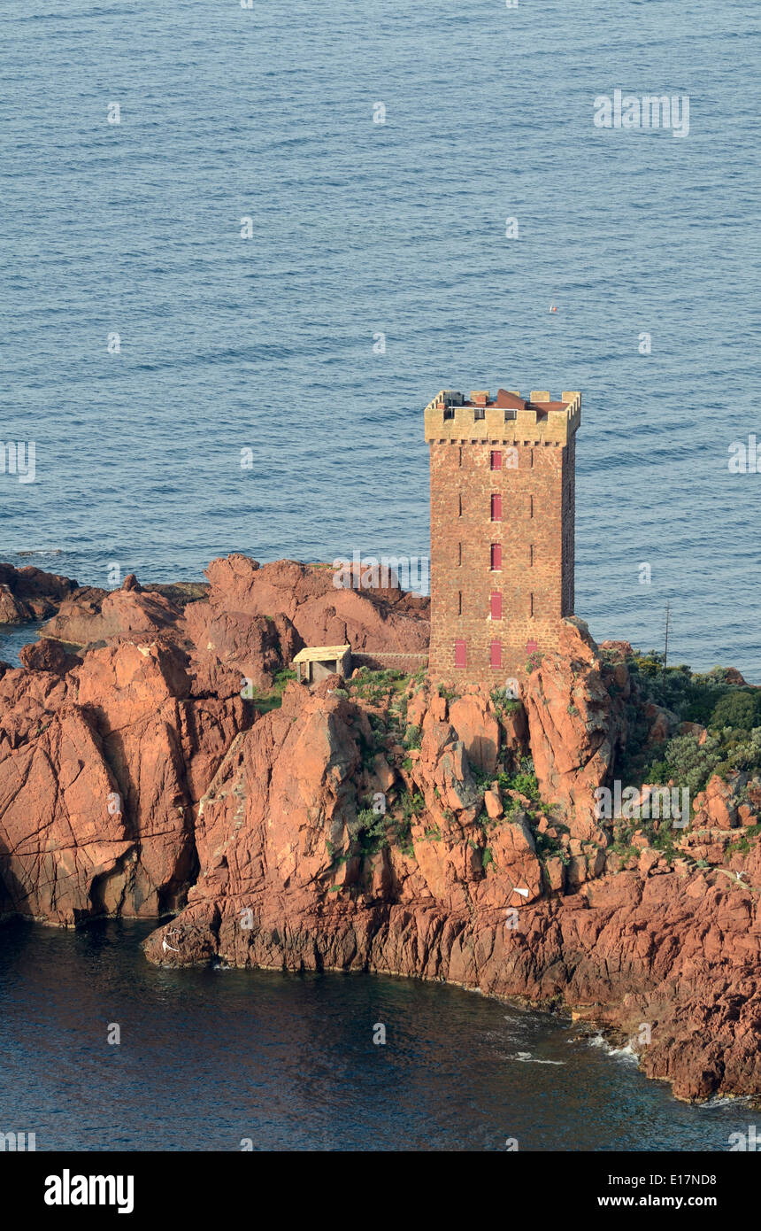 Rocky Island & Stone Tower House or Folly off the Côte d'Azur Île d'Or ...