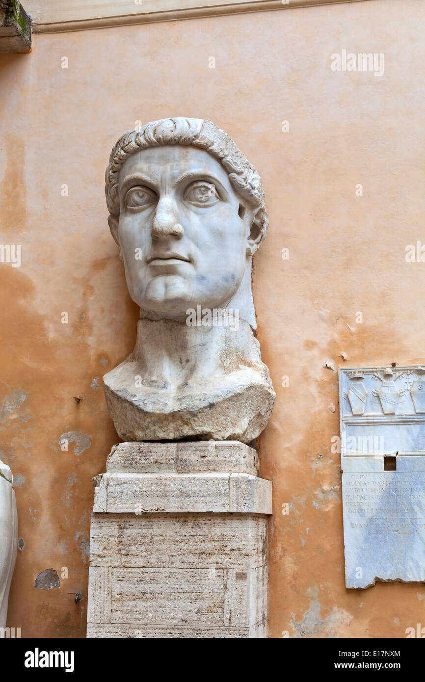 Statue of Constantine, Capitoline Museums, Rome, Italy Stock Photo - Alamy