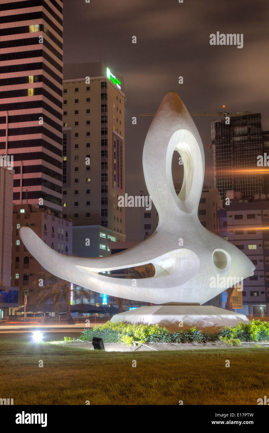 Fish Monument at the corniche in Manama, Bahrain Stock Photo - Alamy