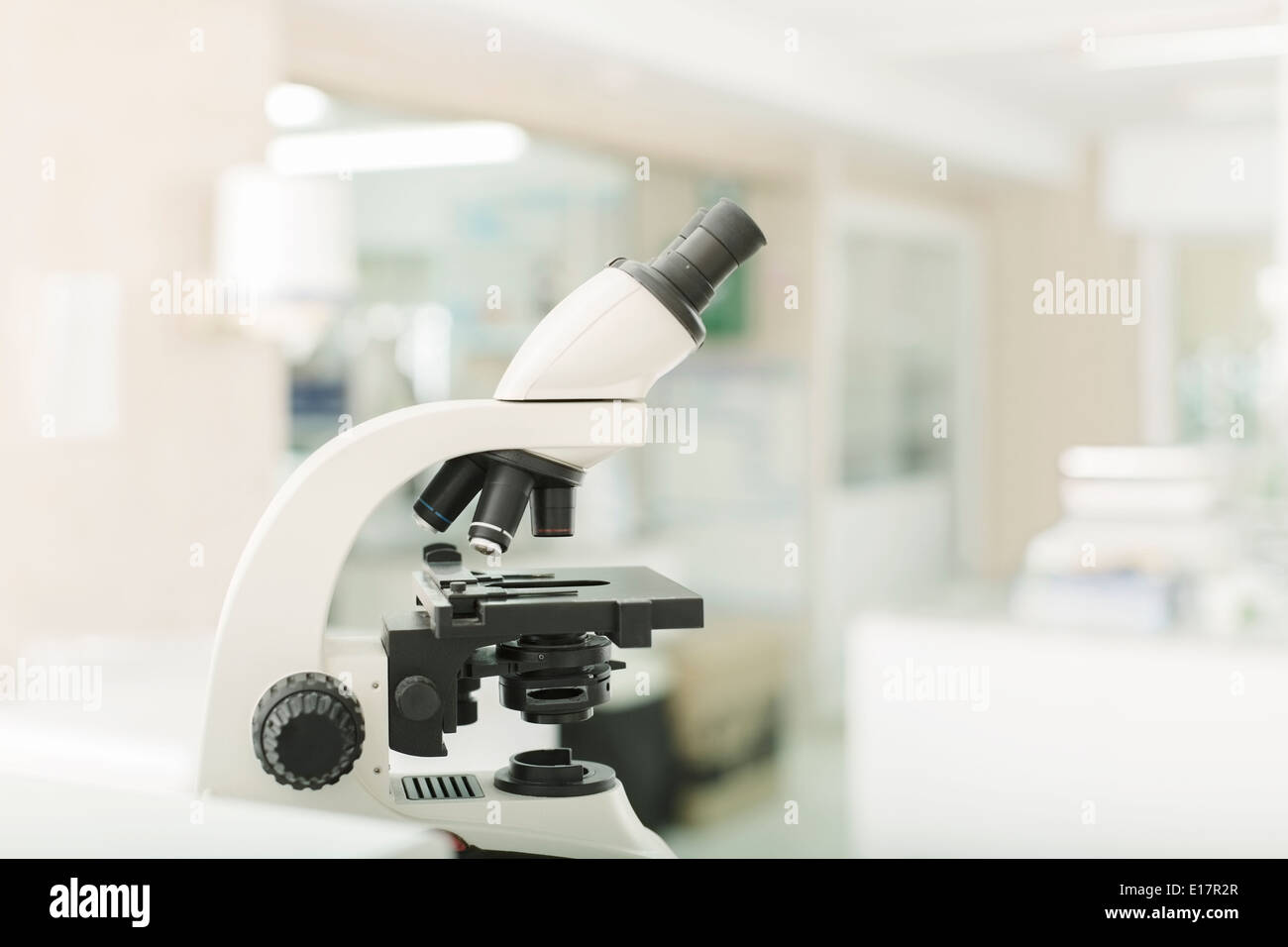 Microscope in laboratory Stock Photo - Alamy