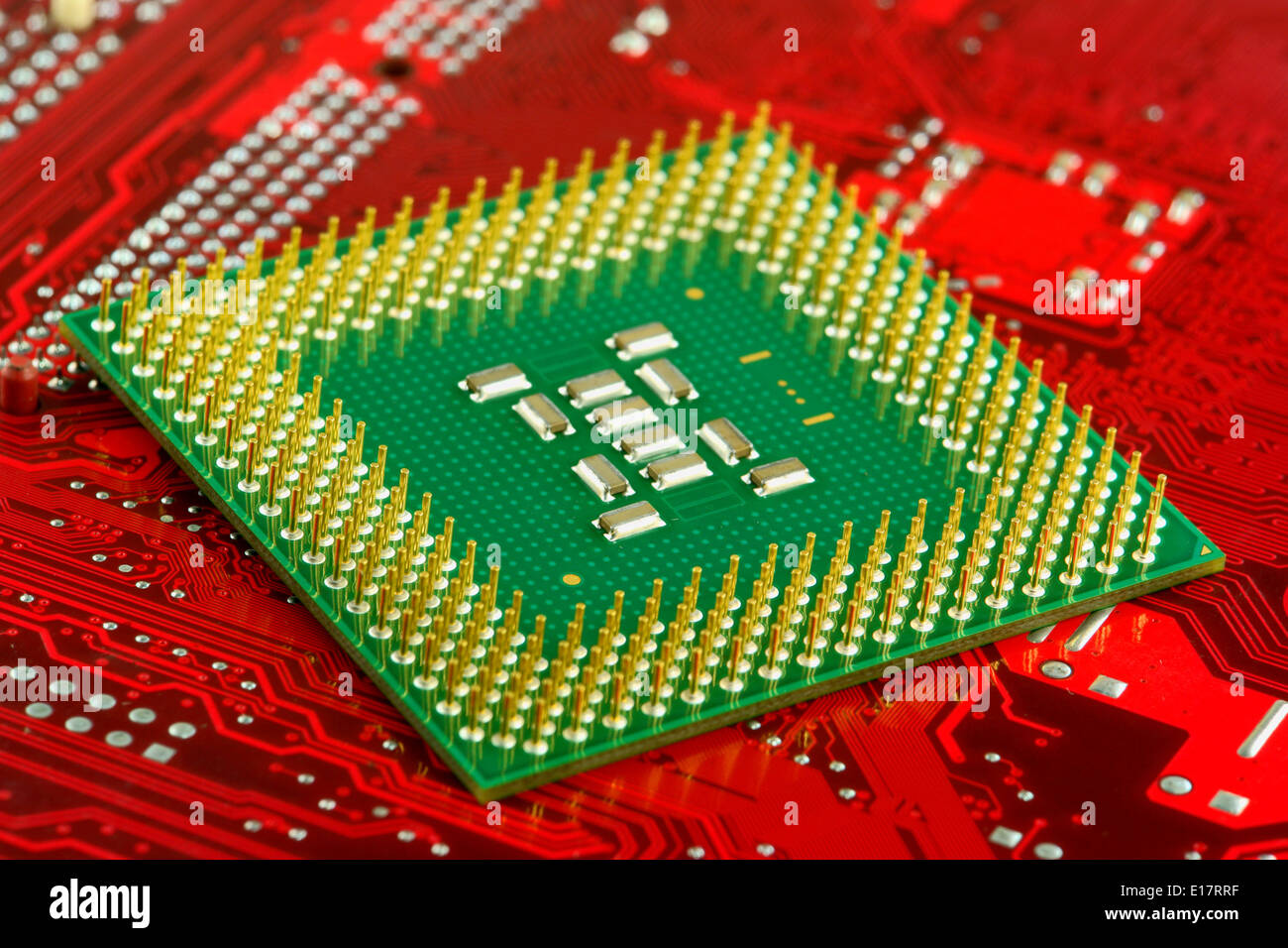 Microprocessor on Circuit Stock Photo - Alamy
