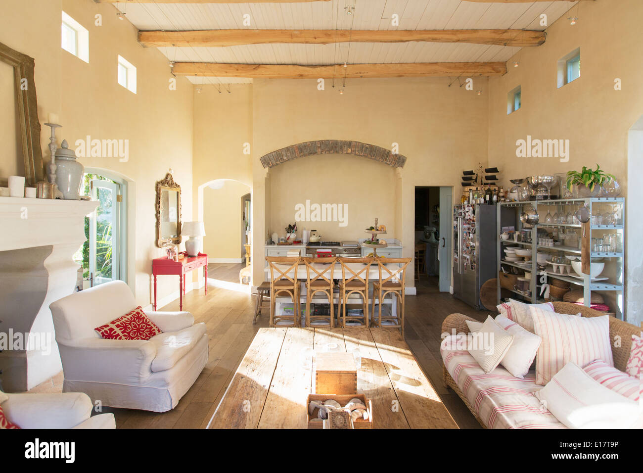 Sun shining in living room Stock Photo - Alamy