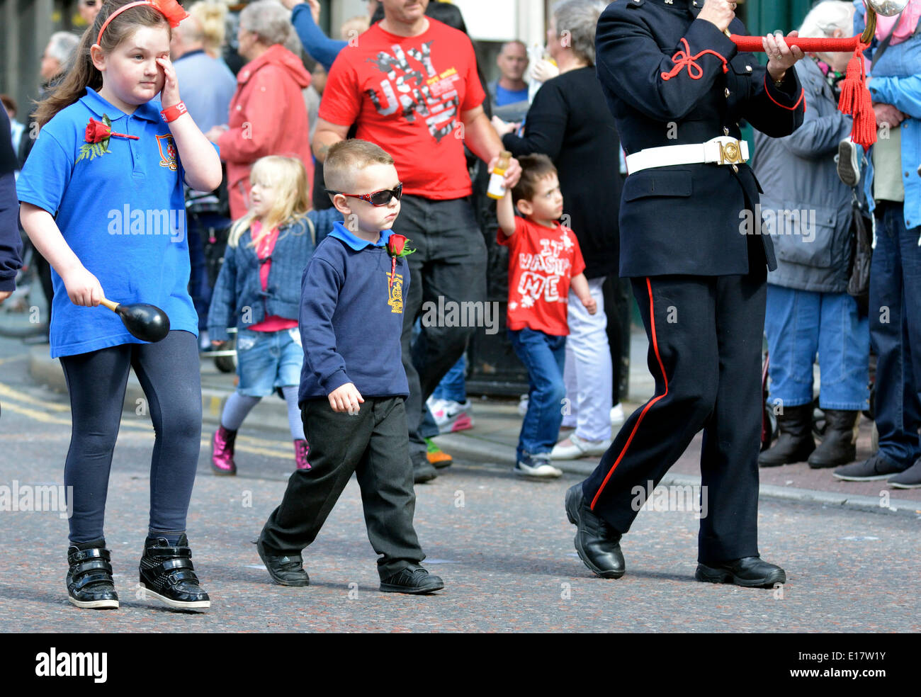 Manchester, UK 26th May 2014 Children take part in the Manchester and ...
