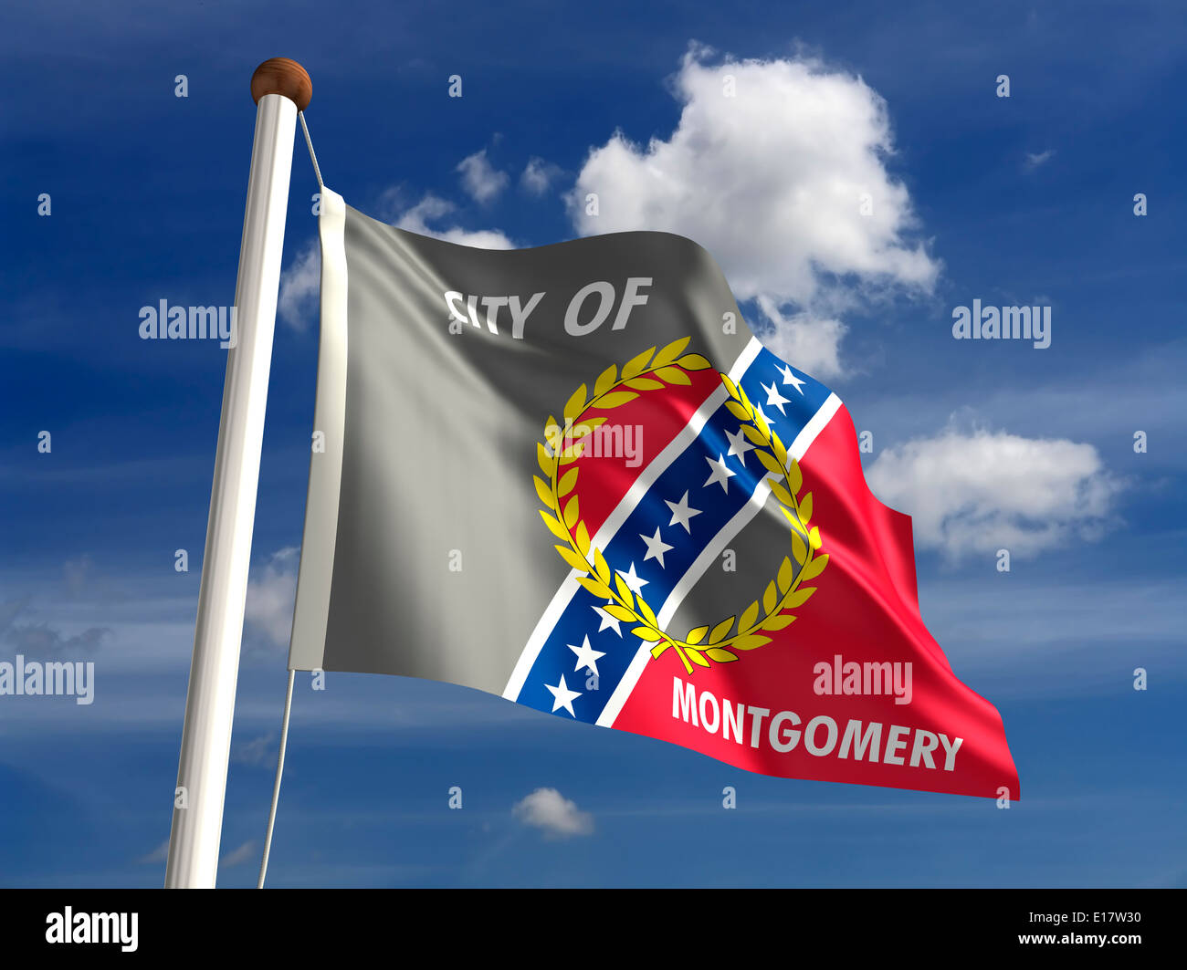 Montgomery City flag (isolated with clipping path Stock Photo - Alamy