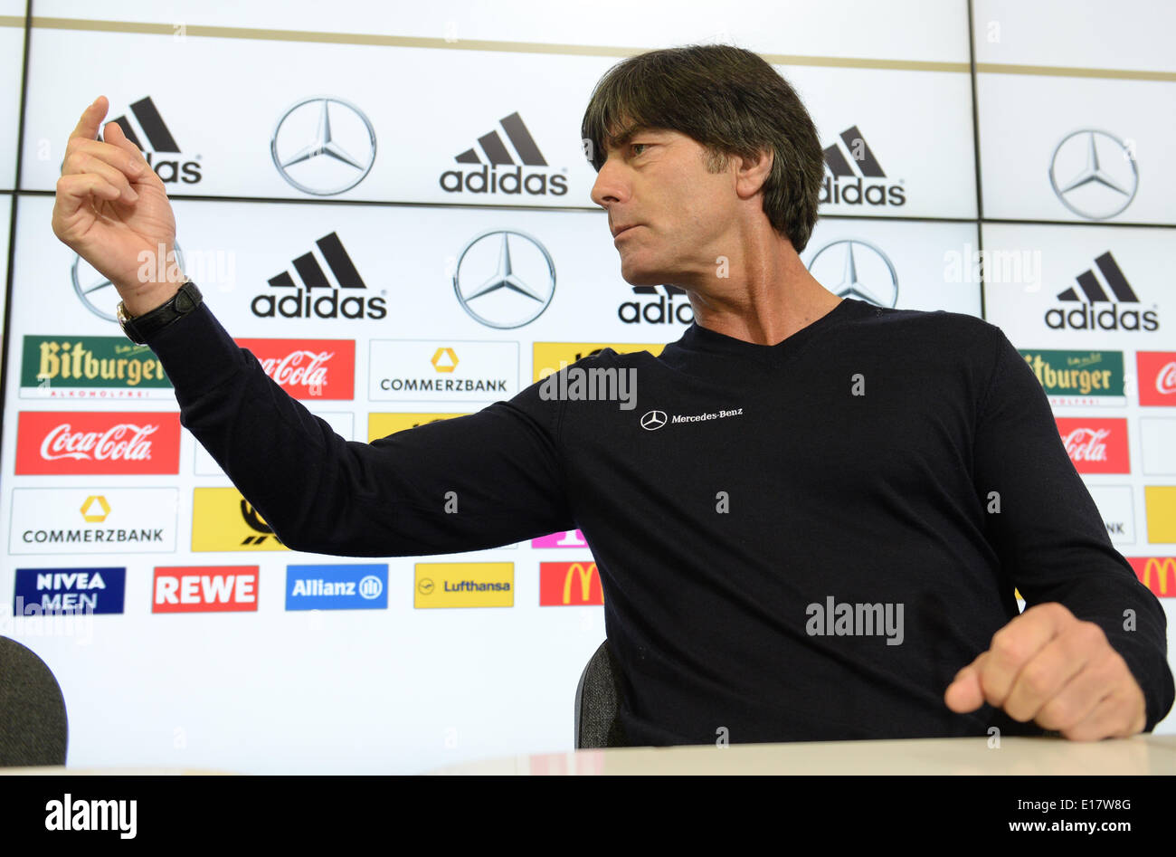 Head coach Joachim Loew of the German national soccer team gestures at ...