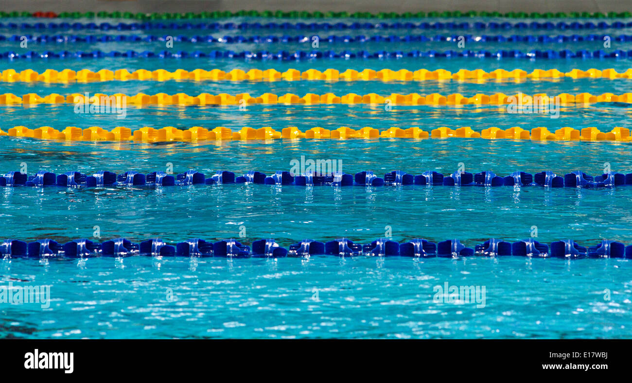 beautiful photo of a swimming pool. pool is divided into tracks Stock ...