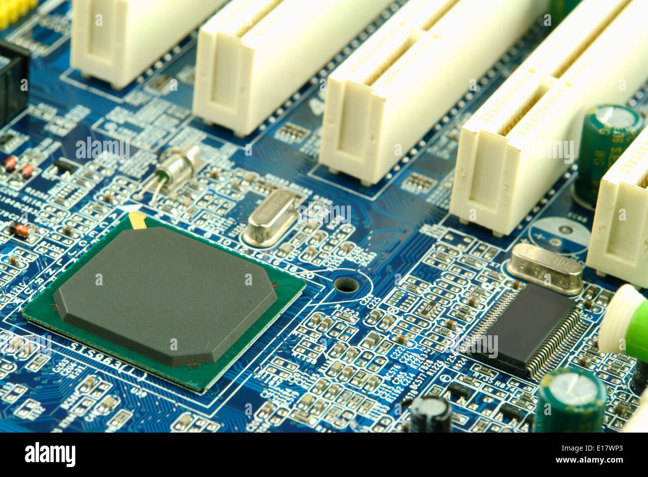 Computer motherboard closeup Stock Photo - Alamy