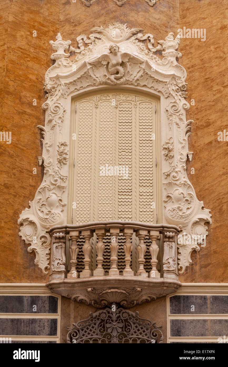 Rococo style architecture on the National Ceramics Museum in Valencia ...
