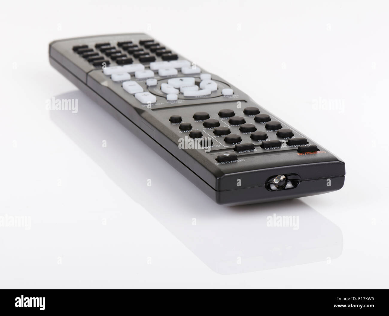 Remote control keypad black on white background isolated Stock Photo ...