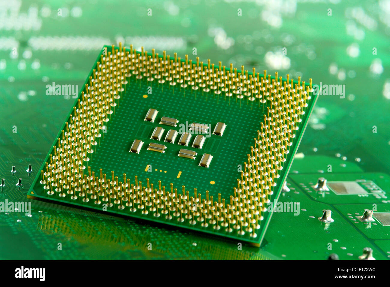 Microprocessor on Circuit Stock Photo - Alamy
