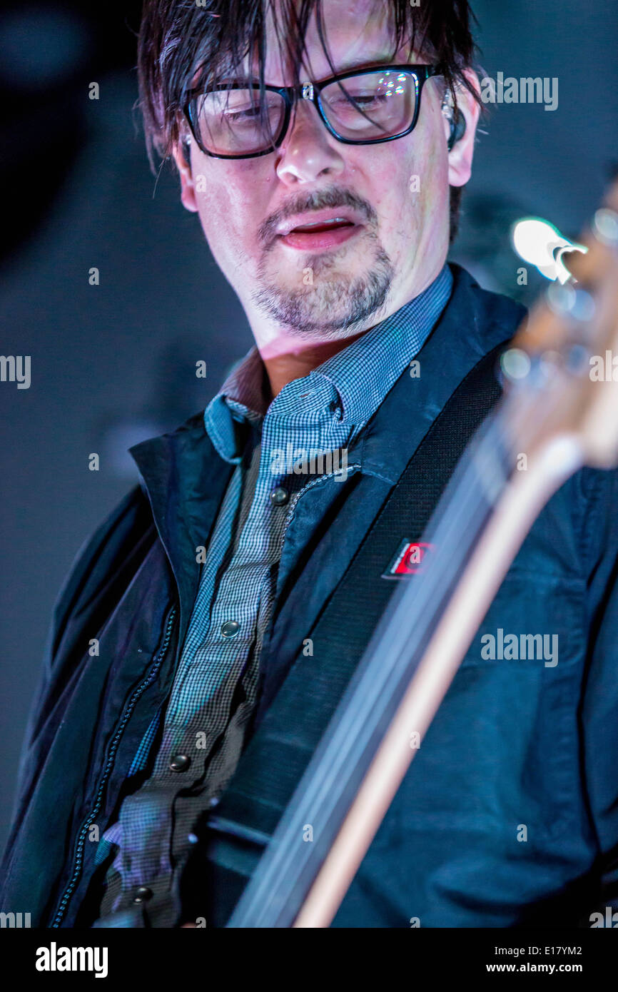Detroit, Michigan, USA. 26th May, 2014. Lead Singer and Bassist KEN ...