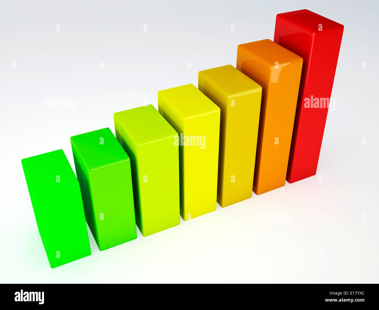 business graph 3d illustration. isolated white Stock Photo - Alamy