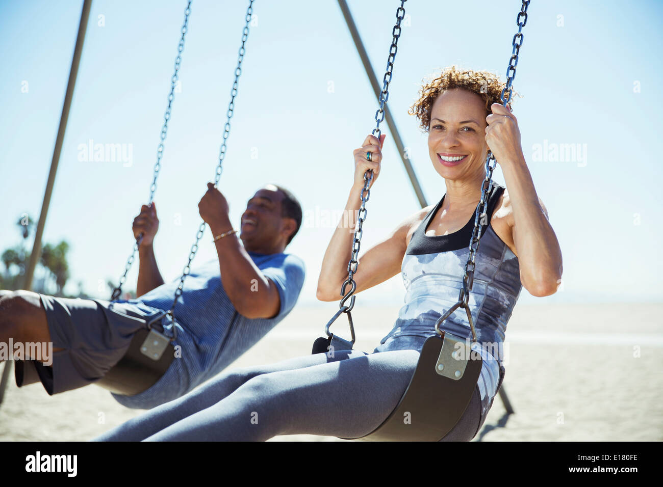 Mature couple swinging hi-res stock photography and images - Alamy