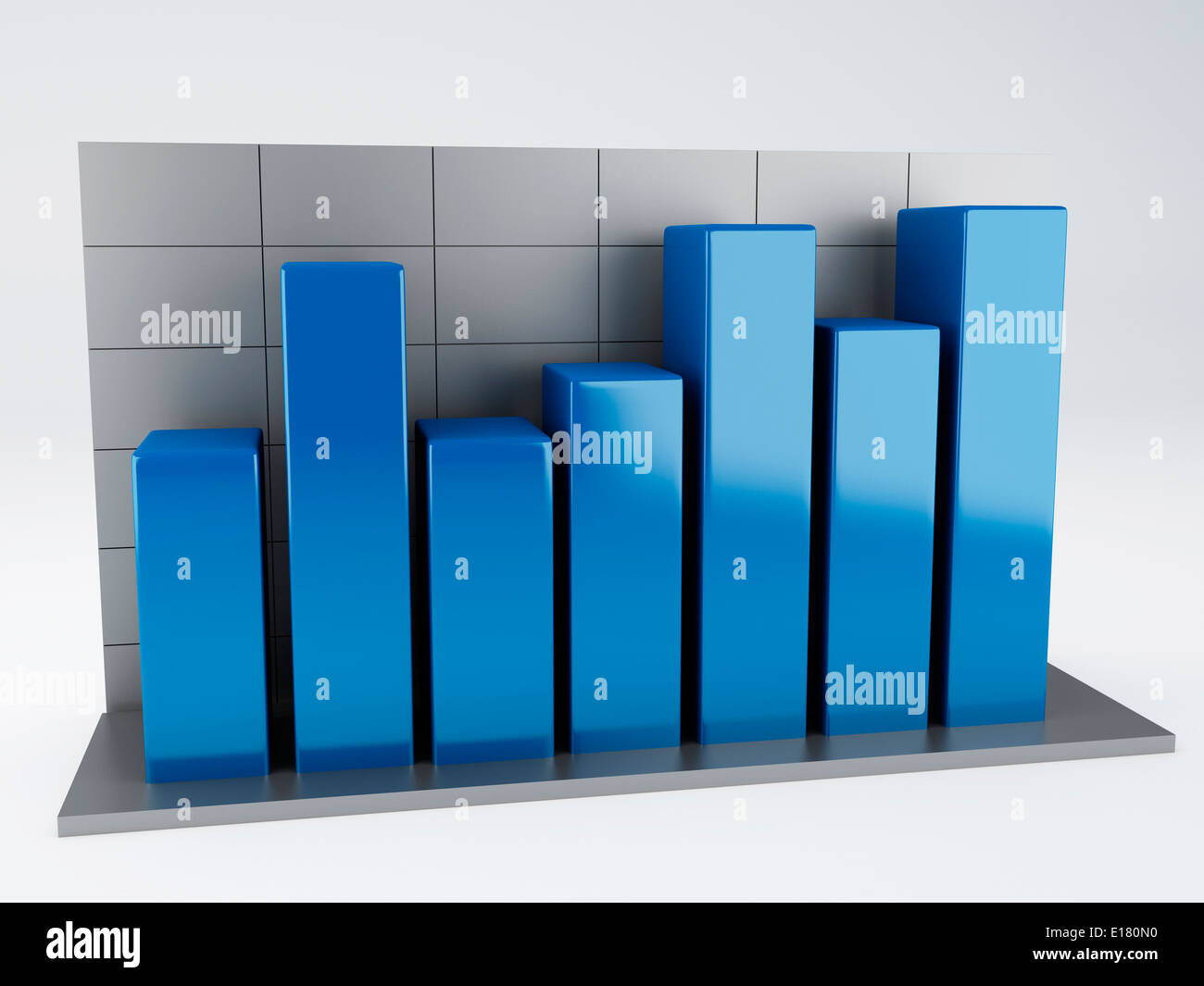 business graph 3d illustration. isolated white Stock Photo - Alamy