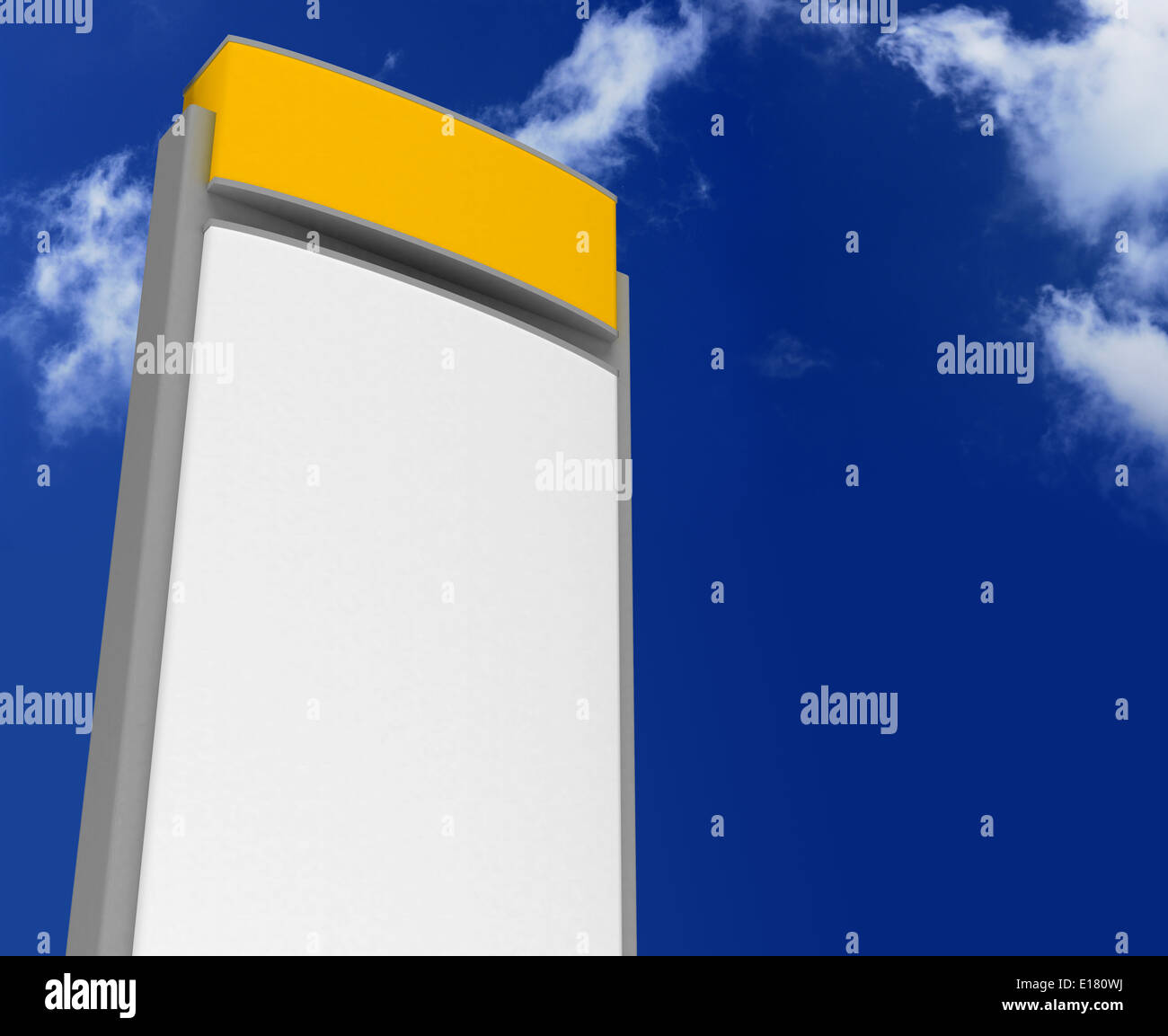 Blank Sign Tower Stock Photo - Alamy