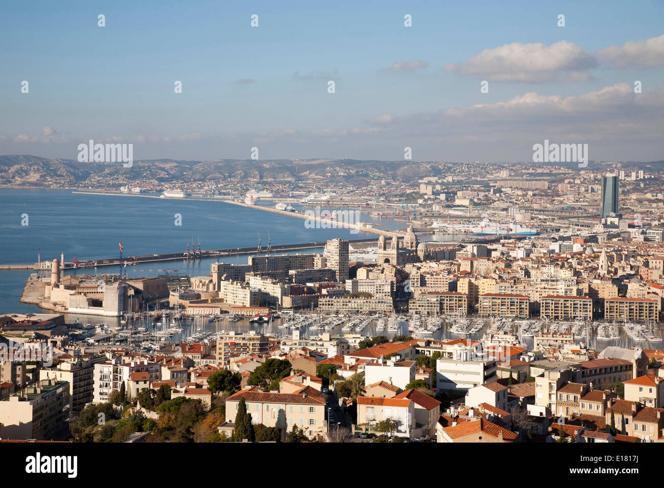 Marseille port aerial view hi-res stock photography and images - Alamy