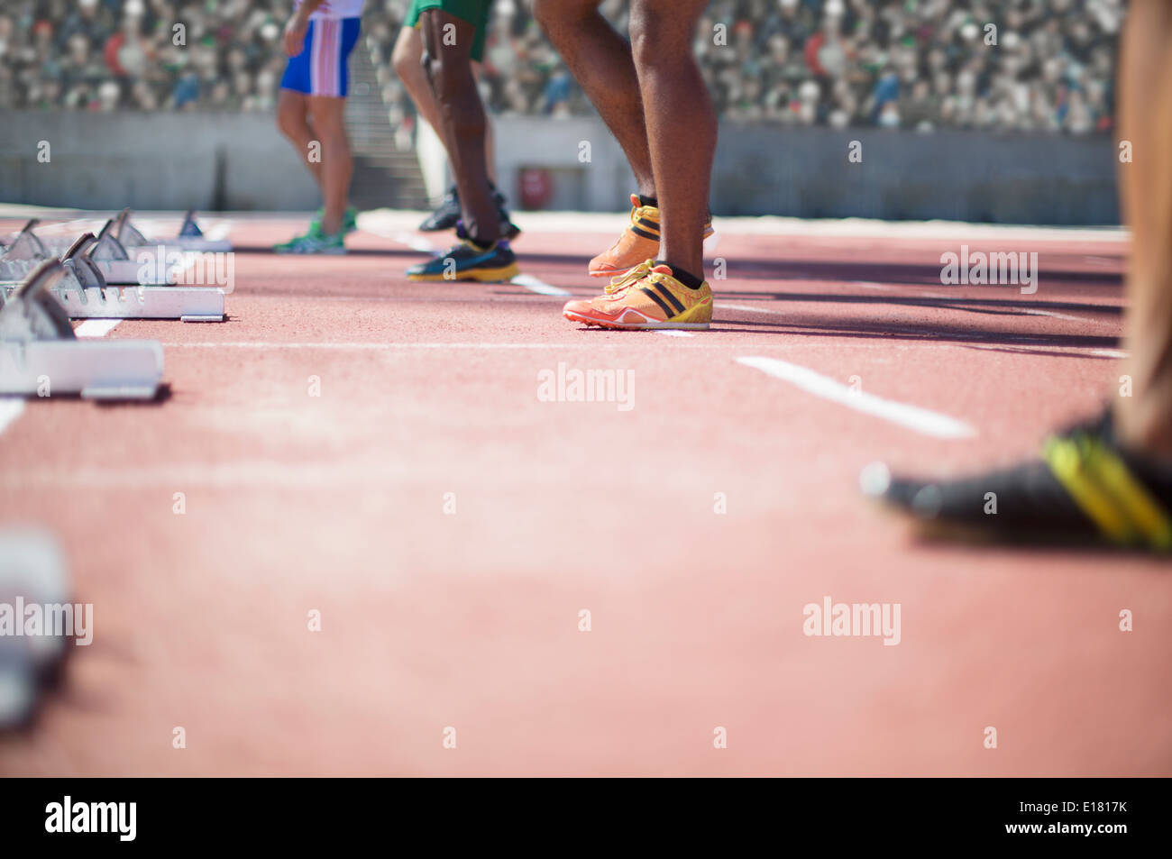 Athletics starting blocks hi-res stock photography and images - Alamy