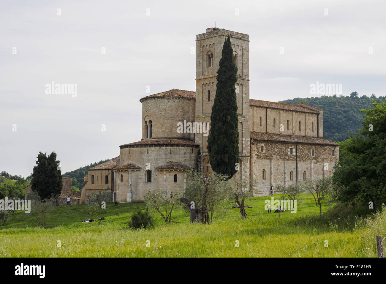 St. Antimo Abbey near Siena, Tuscany, Italy Stock Photo - Alamy