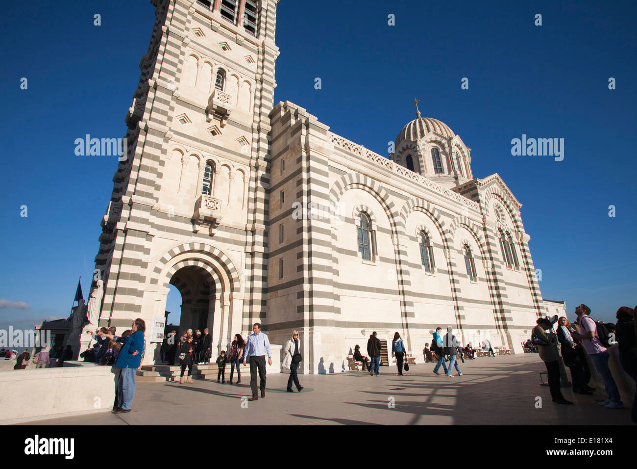 notre dame de la garde, basilica, marseille, provence, france, europe ...