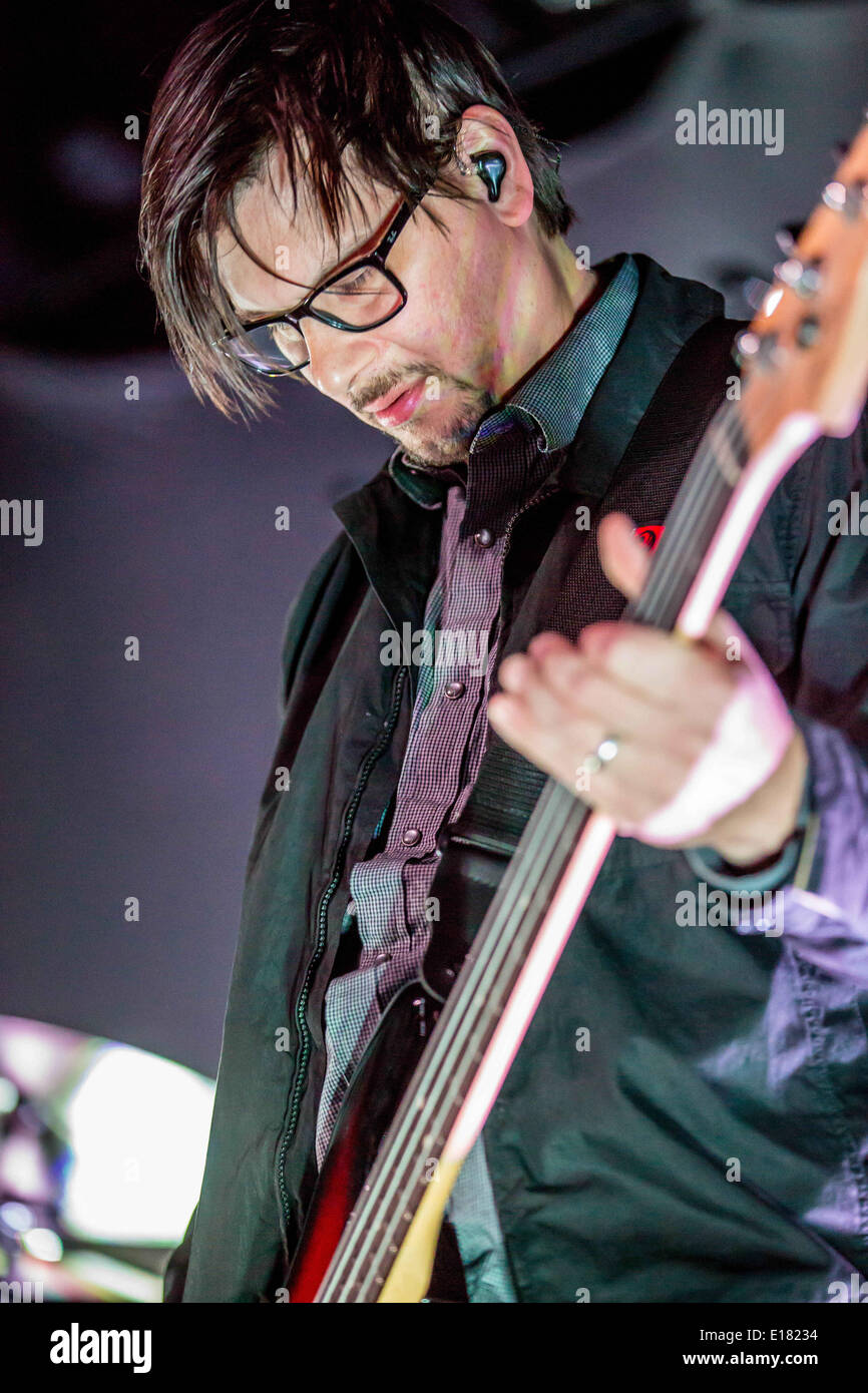 Detroit, Michigan, USA. 26th May, 2014. Lead Singer and Bassist KEN ...