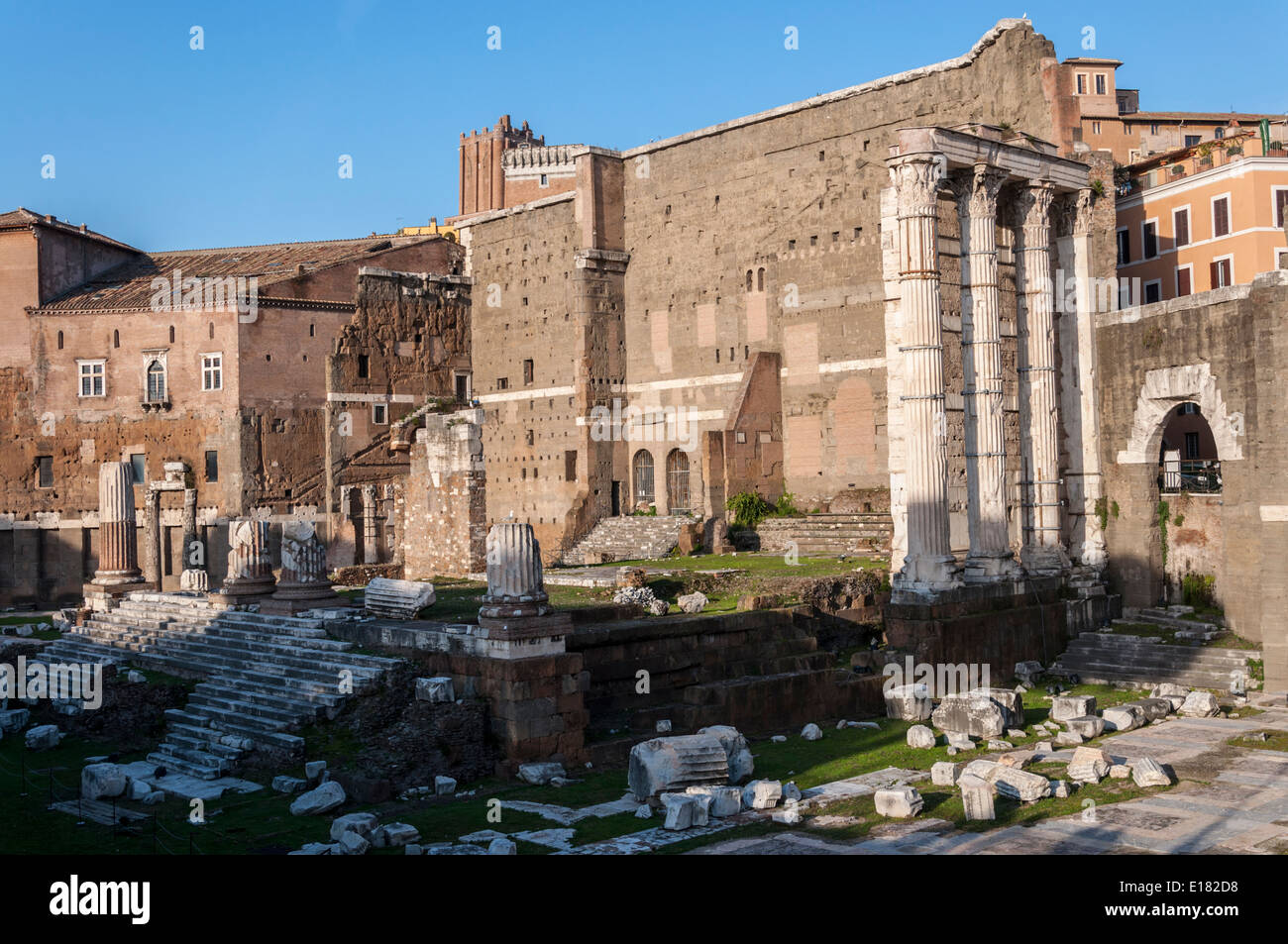 Temple of Mars Ultor in the Forum of Augustus, Rome, Italy Stock Photo ...